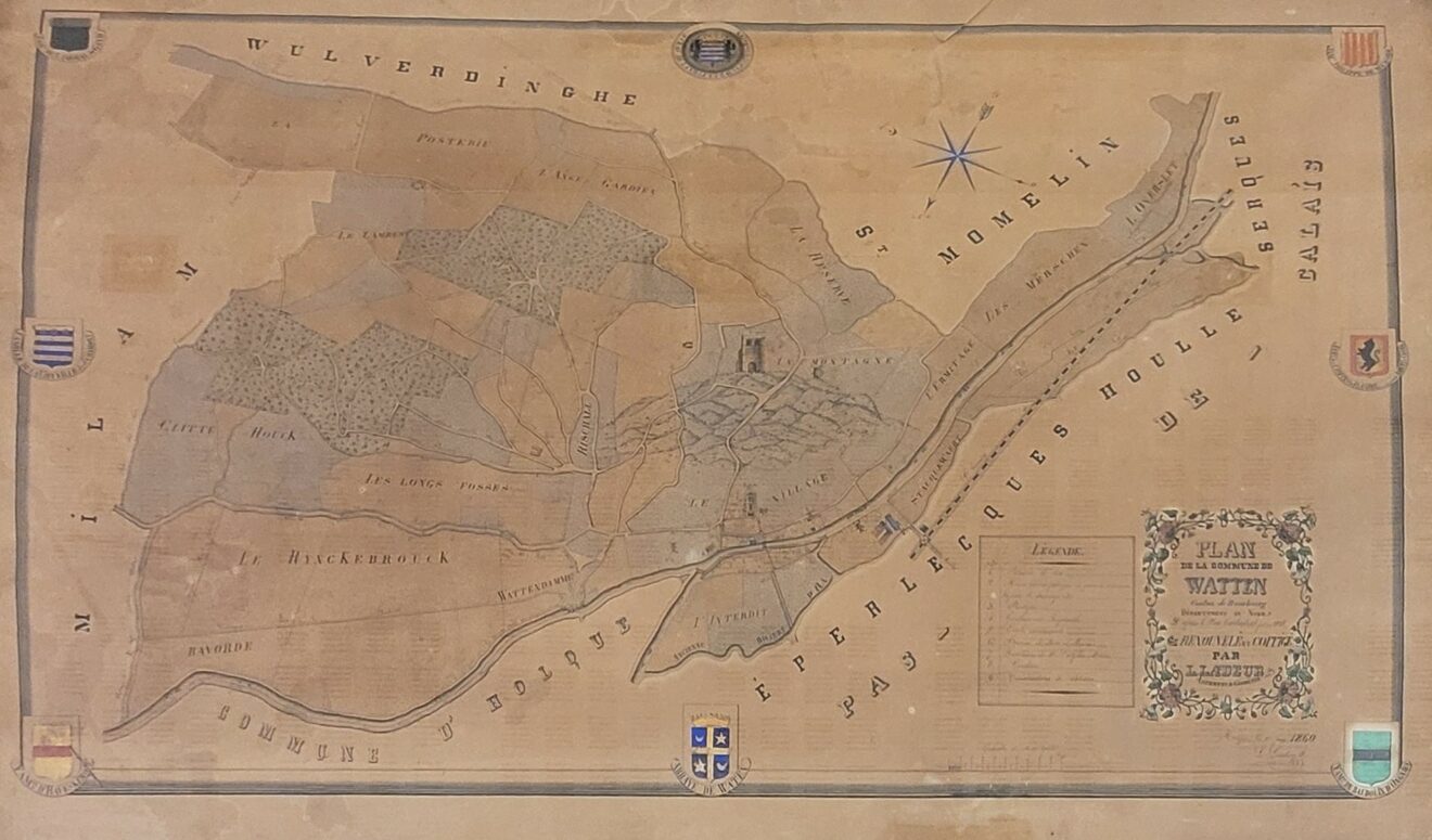 Un plan de Watten du 19ème siècle offert à la Commune – Watten