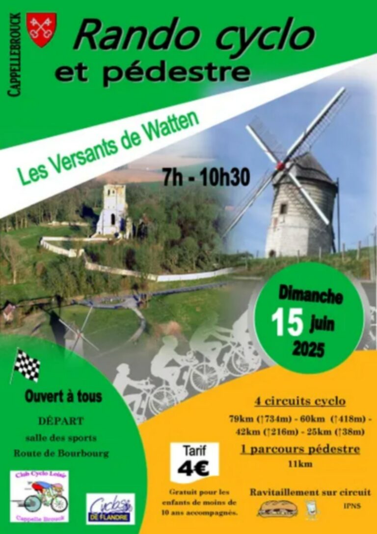 Rando cyclo et pédestre « Les Versants de Watten » – Watten